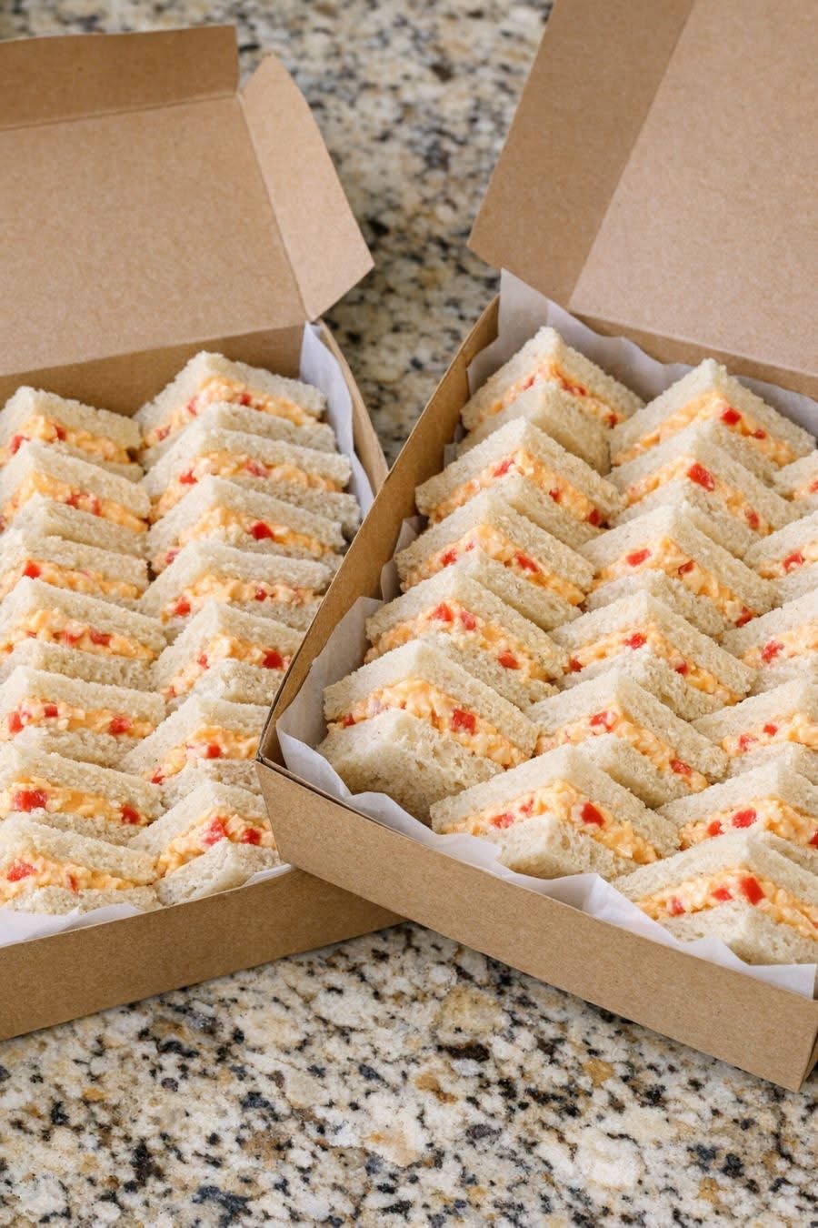 Southern Pimento Cheese Tea Sandwiches - Culinary Delights