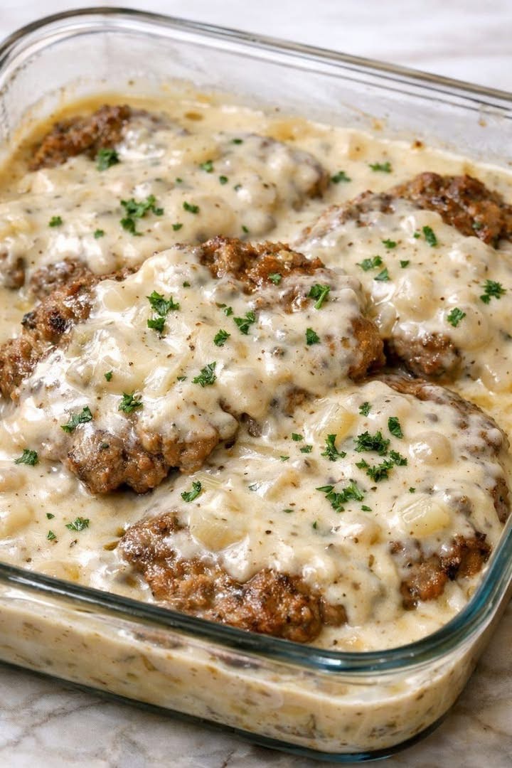 Oven Baked 4-Ingredients Sour Cream Swiss Steak - Culinary Delights